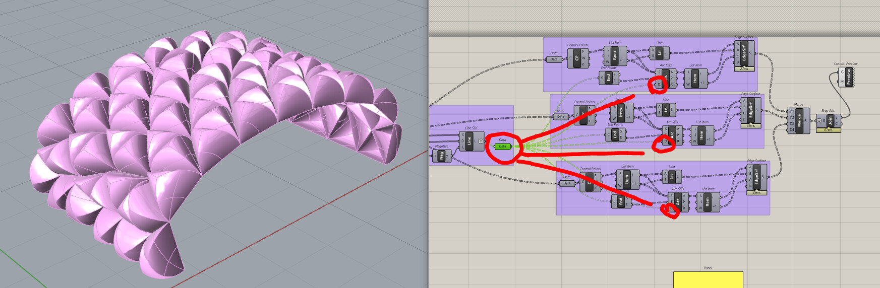 Arc Shape Issues at the both ends - Grasshopper - McNeel Forum