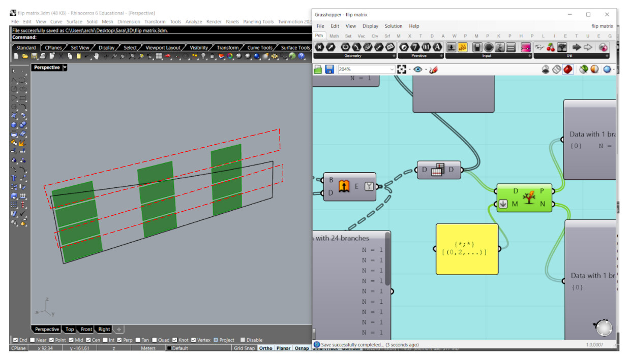 Flip matrix - Grasshopper - McNeel Forum