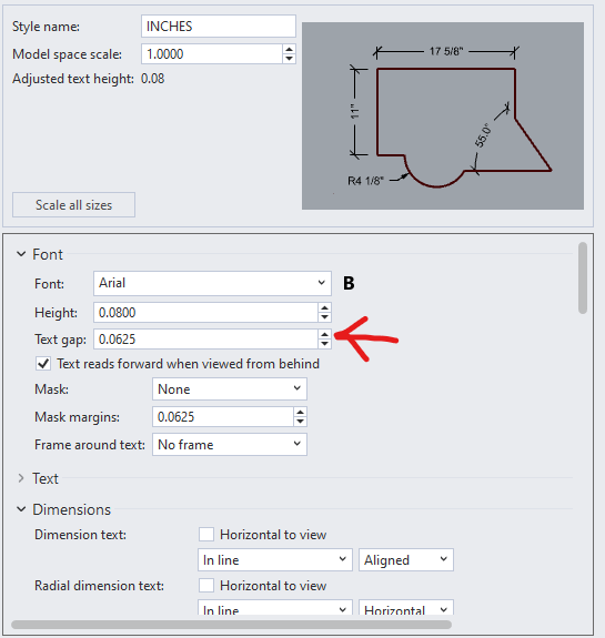 Leader - set distance between arrow and text - Rhino - McNeel Forum Leader - set distance between arrow and text - Rhino - McNeel Forum