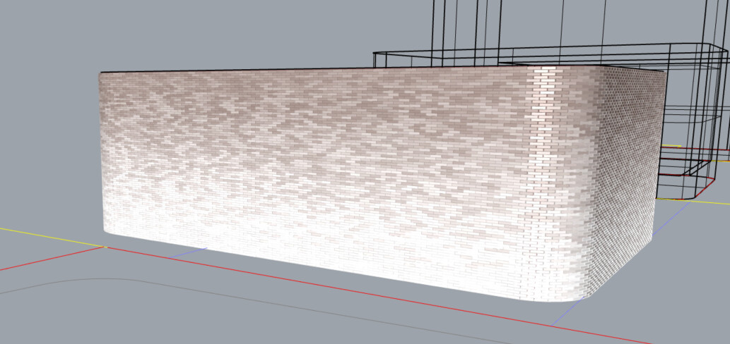 How to create gradient brick wall on a selected curve building line ...