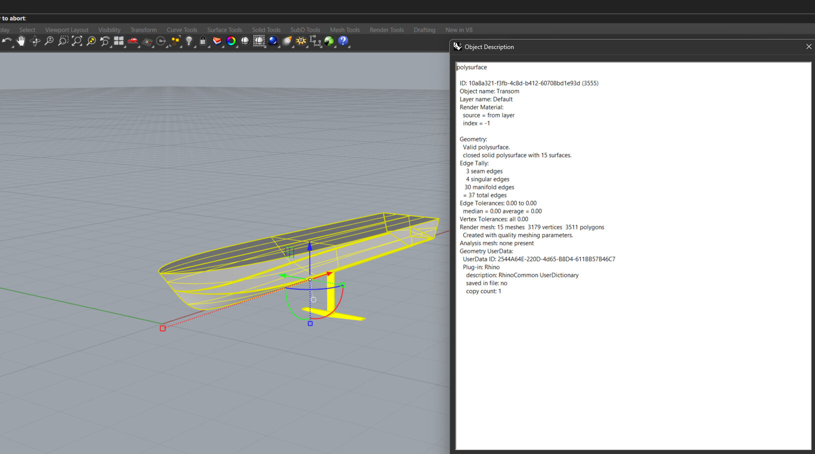 Invalid Polysurface Error during Boolean Union (Hull + Hydrofoil ...