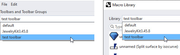 Small changes to make Toolbar and Macro Library UIs less confusing - Rhino - McNeel Forum