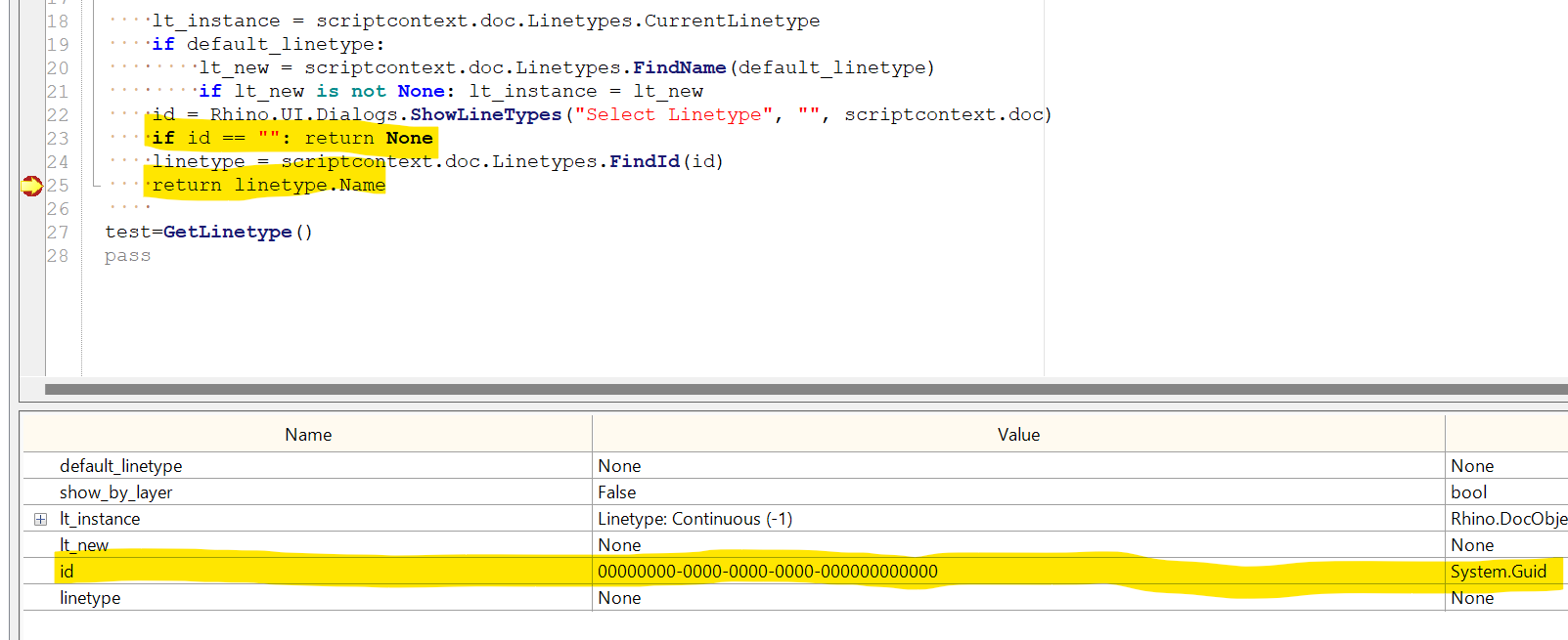 rs.GetLinetype() error in V8 - Scripting - McNeel Forum