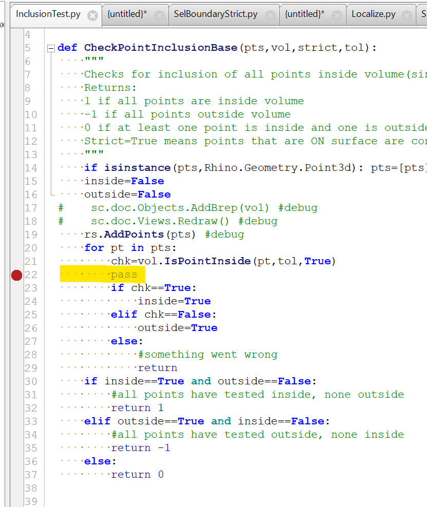 Help in debugging logic... 😱 - Scripting - McNeel Forum Help in debugging logic... 😱 - Scripting - McNeel Forum