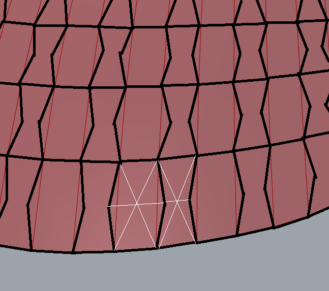 Convert Quad Mesh Into Alternating Convex And Concave Hexagons Rows