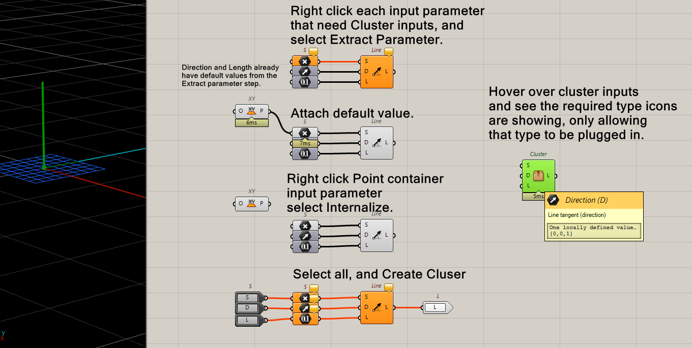 How to set initial values of a cluster? - Grasshopper - McNeel Forum