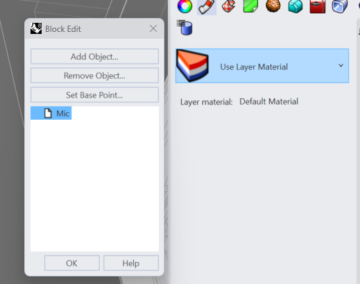 Material dropdown not working with Block edit panel in different screen? - Rhino - McNeel Forum