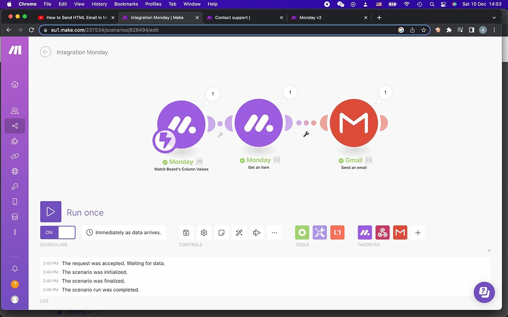 Make.com trigger not watched unless clicked run once - Platform discussions - monday Community Forum