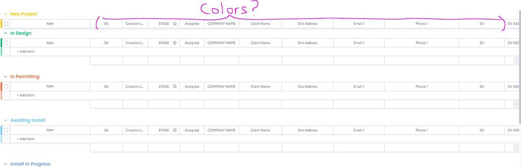 Coloring the COLUMN HEADER - Feature requests - monday Community Forum