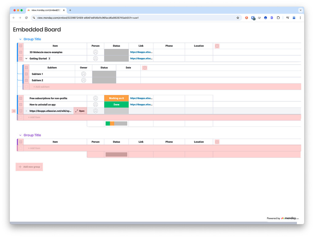 Embedded boards should only display UI which is available in the embed view - Feature requests ...