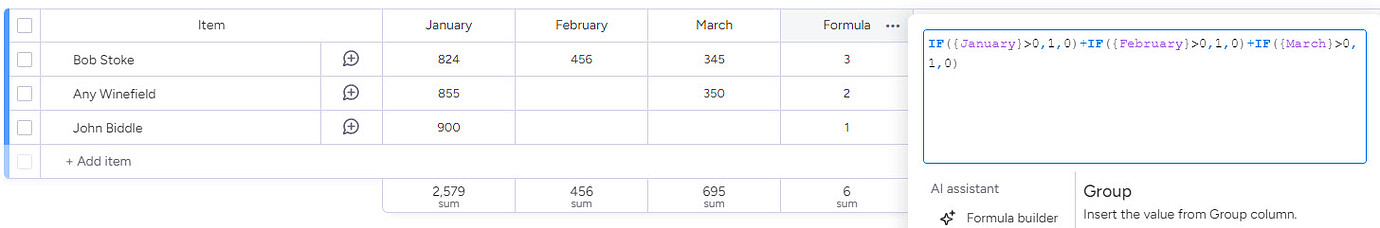 Formula- Consecutive Months Worked - Special workflows & use cases - monday Community Forum