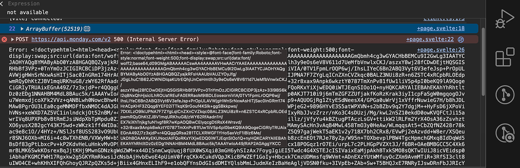 Encountered Internal server error when trying to upload a file through query - monday Apps ...