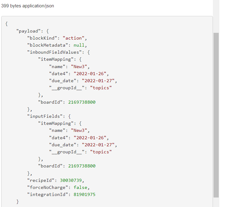 Action's input field doesn't populate from trigger output (Sync future changes) - monday Apps ...