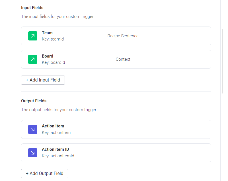 Action's input field doesn't populate from trigger output (Sync future changes) - monday Apps ...