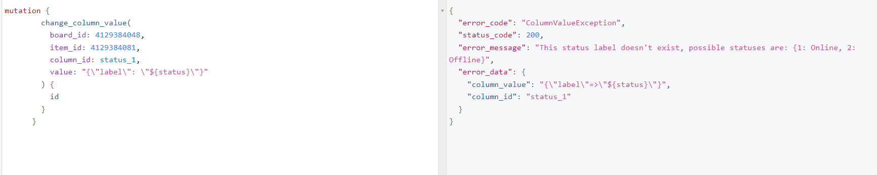 Status update in column - monday Apps & Developers - monday Community Forum