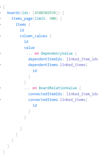 Inconsistent Responses For Linkeditemids In Connectboard And Dependency Column Values