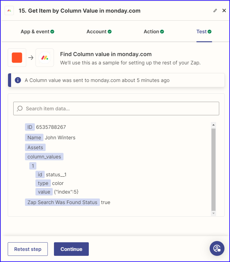 Pulling Text Value Of Status Column From Zapier Monday Apps