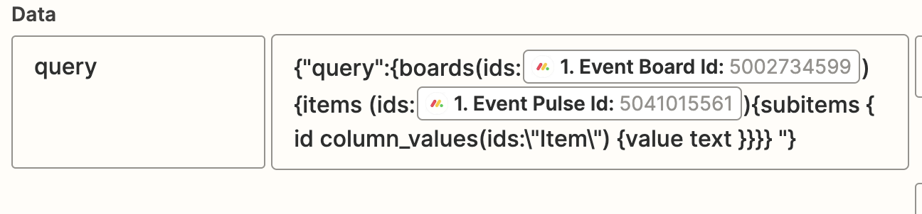 Monday Zapier Webhook Query Using Api To Get Subitem Column Values Monday Apps And Developers