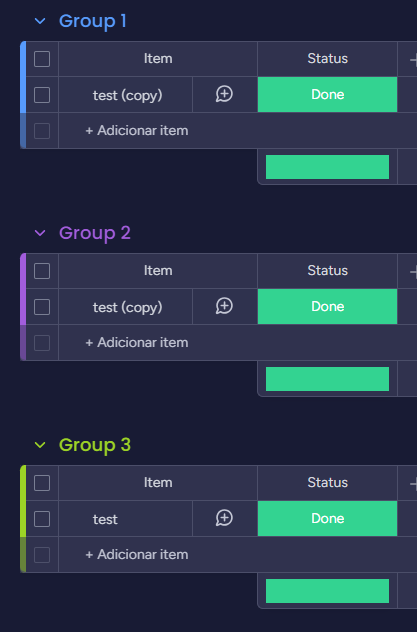 Create Duplicate Rows Of Same Item In Multiple Groups With Different Views Platform