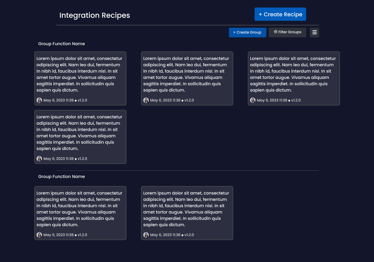 Feature Request: Integration Recipes Redesign & Additional UI Features - Feature requests ...
