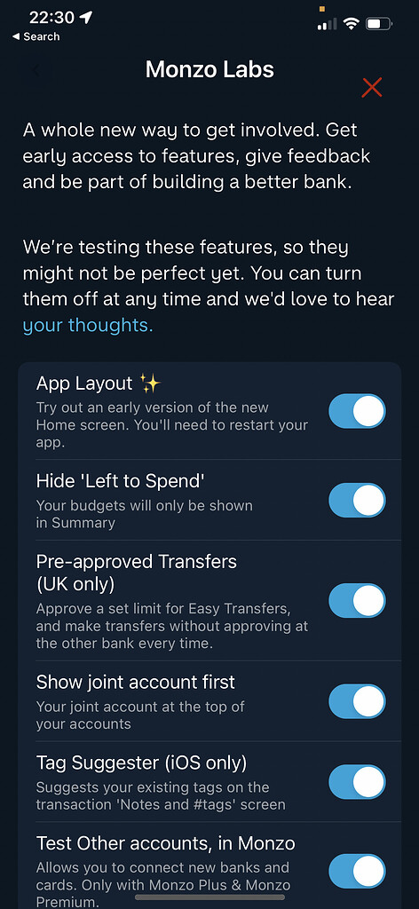Where is the close button - Help - Monzo Community
