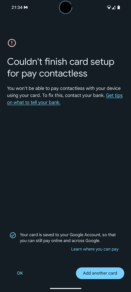 Can't add card to Pixel Watch - Help - Monzo Community Can't add card to Pixel Watch - Help - Monzo Community