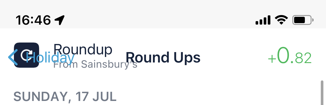 Round Ups Top of Page Issue - Bug Reports - Monzo Community