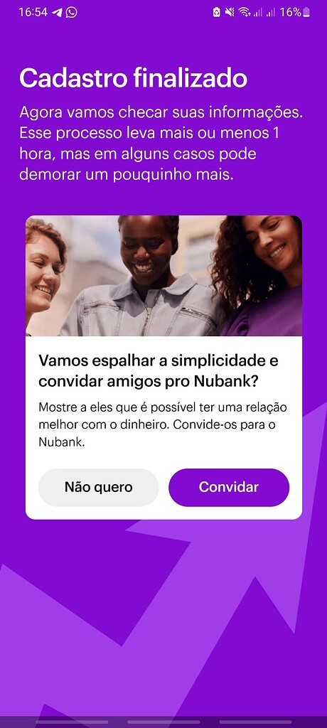 App não sai da parte de cadastro finalizado a um bom tempo - App do Nu - NuCommunity