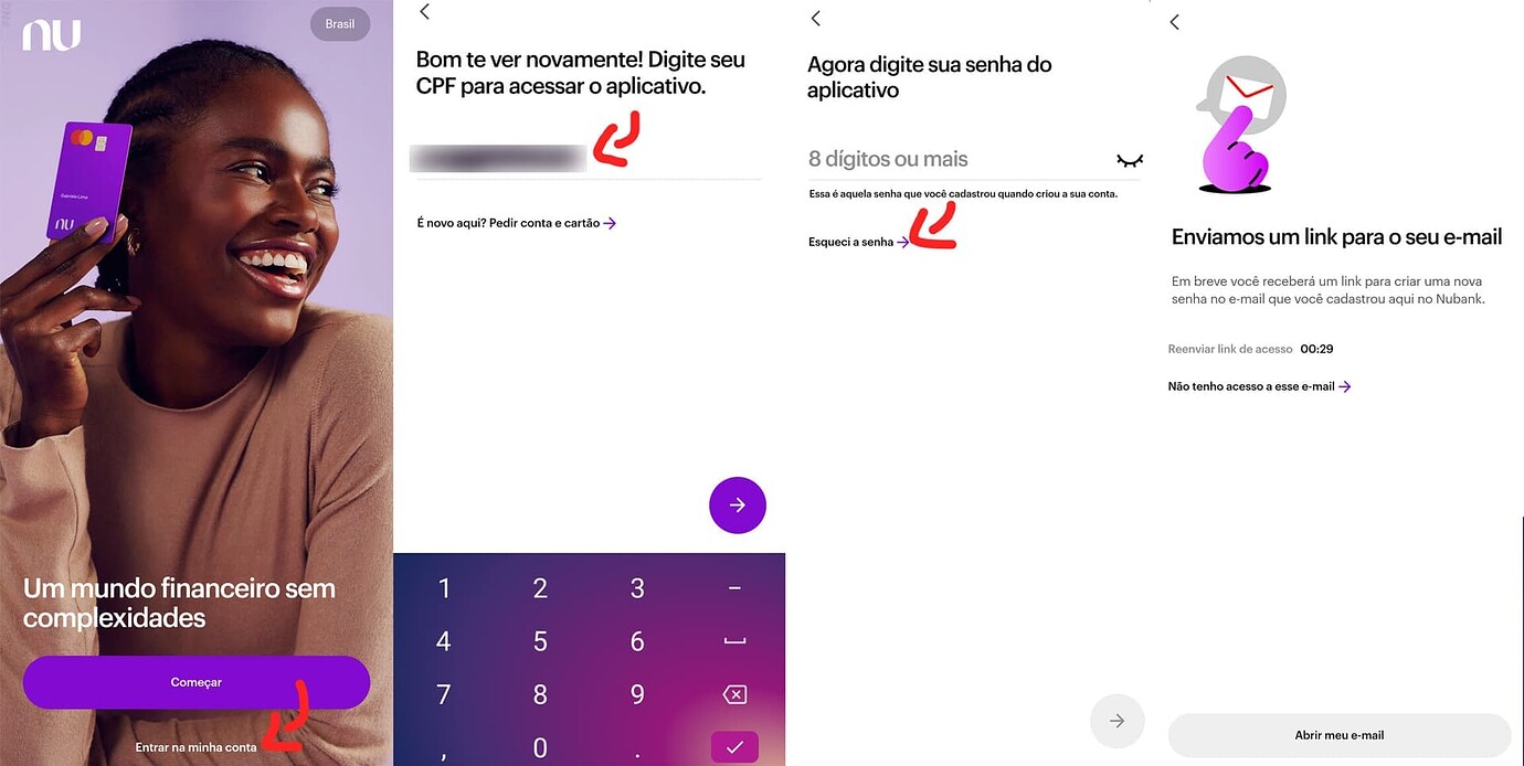 E eu só quero recuperar minha senha - App do Nu - NuCommunity