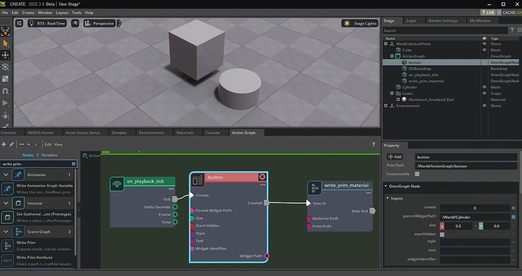 How to use the Ui (BETA) in the Action Graph? - Samples & Examples - NVIDIA Developer Forums