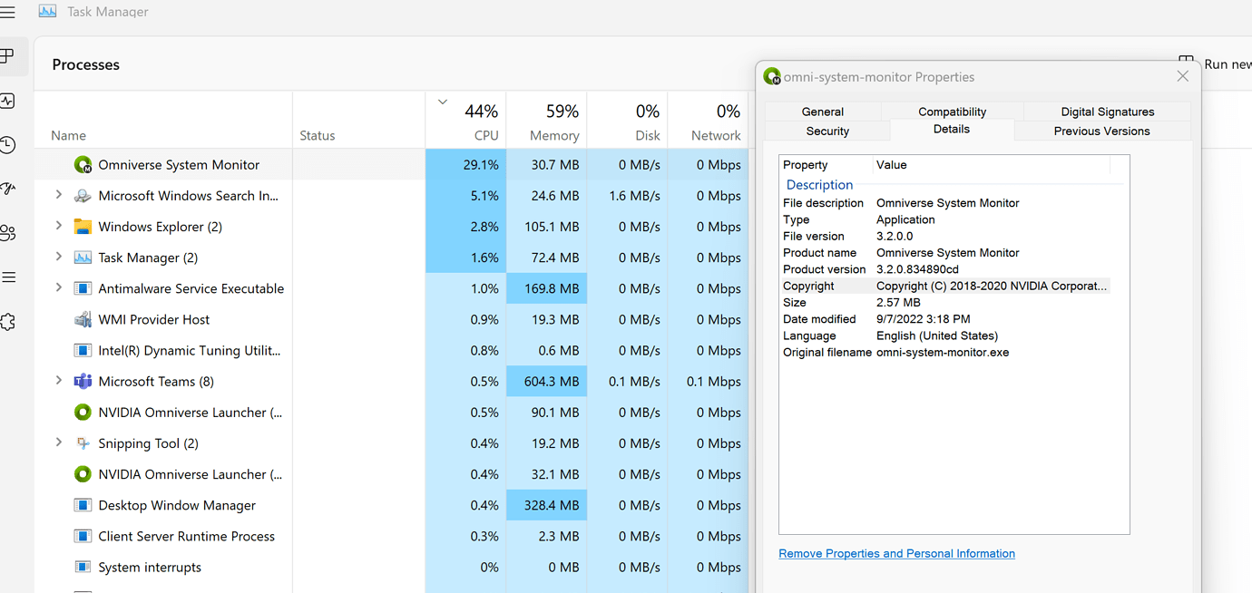 Omniverse System Monitor issue: High CPU load - Nucleus Workstation - NVIDIA Developer Forums