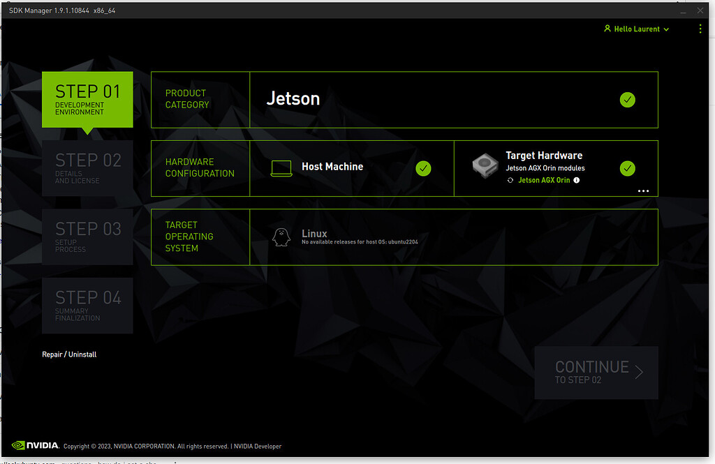 Use of SDK manager to setup Jetson AGX Orin - Jetson AGX Orin - NVIDIA Developer Forums