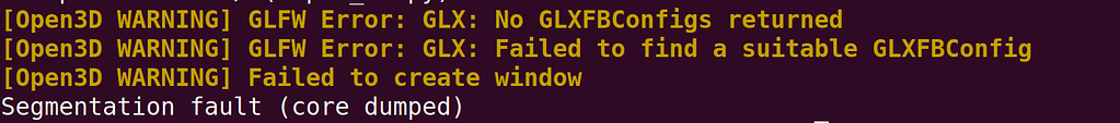 GLFW Error: GLX: No GLXFBConfigs returned - Jetson AGX Orin - NVIDIA Developer Forums