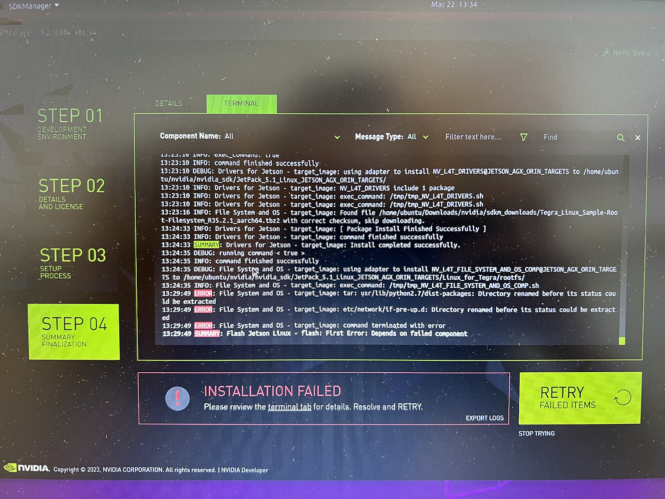 Jetson AGX Orin Flashing Issues - Jetson AGX Orin - NVIDIA Developer Forums