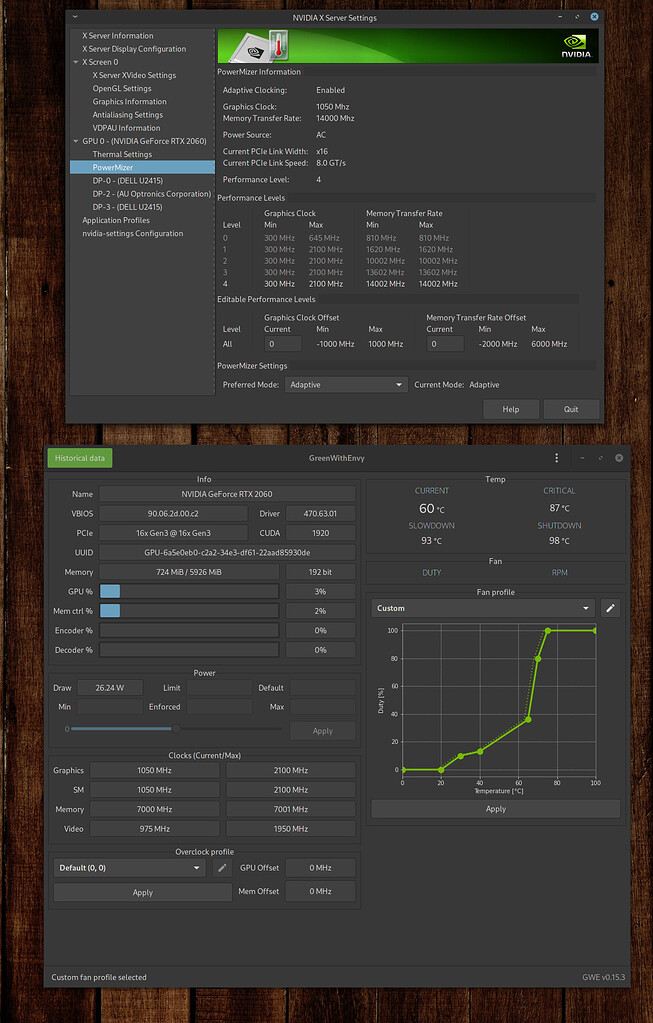 PowerMizer Performance always at max, cannot control GPU fan manually - Linux - NVIDIA Developer ...