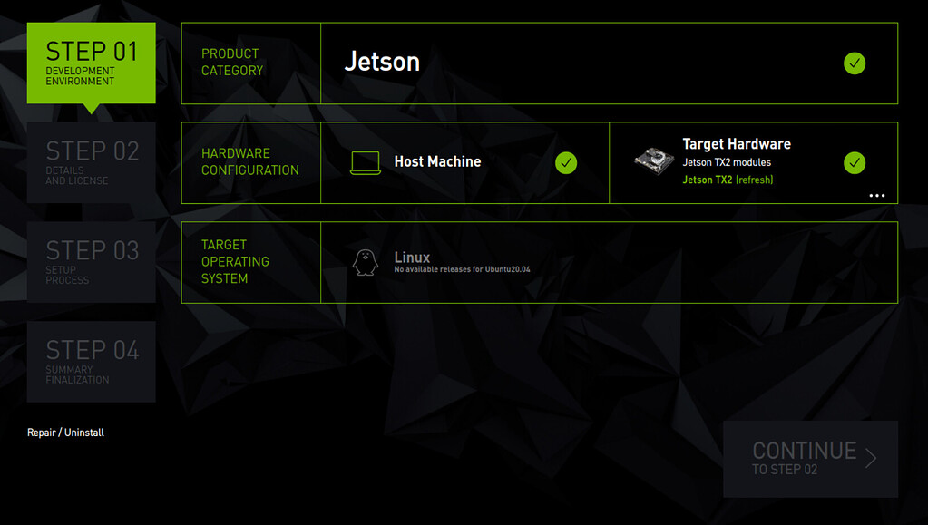 Cannot select "TARGET OPERATING SYSTEM" in NVIDIA SDK Manager - Jetson TX2 - NVIDIA Developer Forums