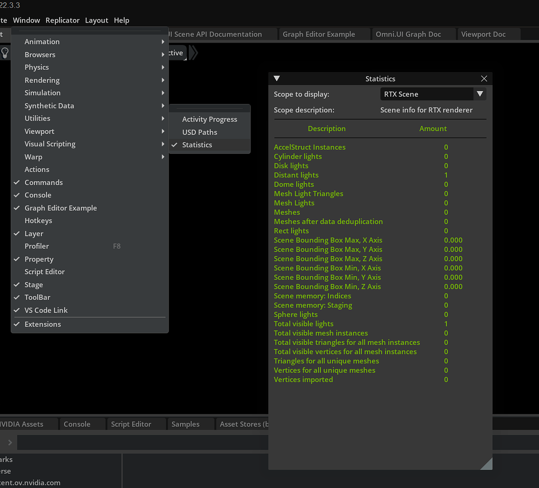 How to get statistic information like Blender in Omniverse - General Discussion - NVIDIA ...