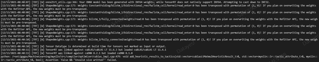 Build engine from onnx failed - TensorRT - NVIDIA Developer Forums