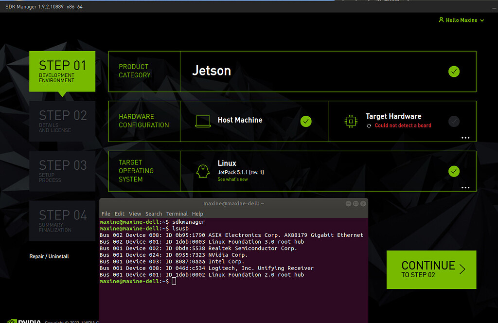 Using sdkmanager to install jetpack on orin nx but canot detect - Jetson Orin NX - NVIDIA ...