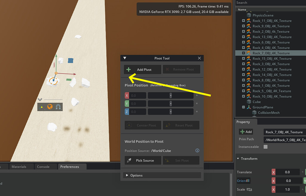 Could you add a checkbox to the Pivot Tool to Center Pivot on Add - Samples & Examples - NVIDIA ...