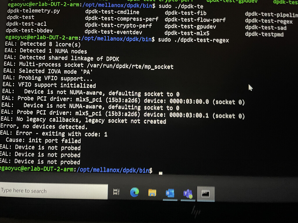 Dpdk-regex problem on bluefield - BlueField - NVIDIA Developer Forums
