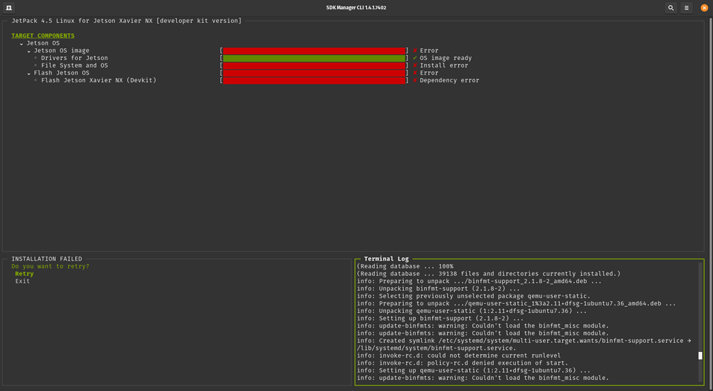 Failed to flash with SDK Manager (Docker version) - Jetson Xavier NX - NVIDIA Developer Forums