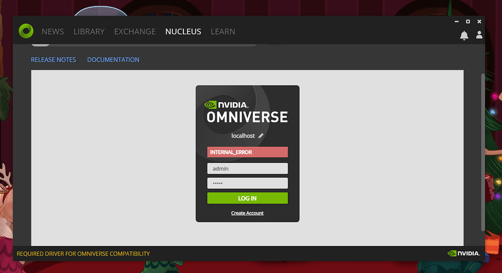 Nvidia Omniverse Nucleus INTERNAL_ERROR - General Discussion - NVIDIA Developer Forums