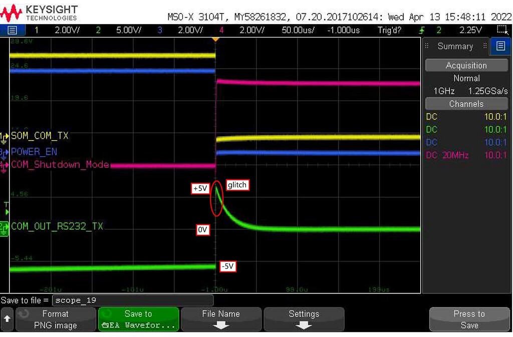 RS232 TXD signal glitch when system shut down - Jetson Xavier NX ...