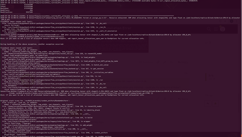Resource Exhausted Oom When Allocating Tensor With Shape 256 Jetson Nano Nvidia Developer