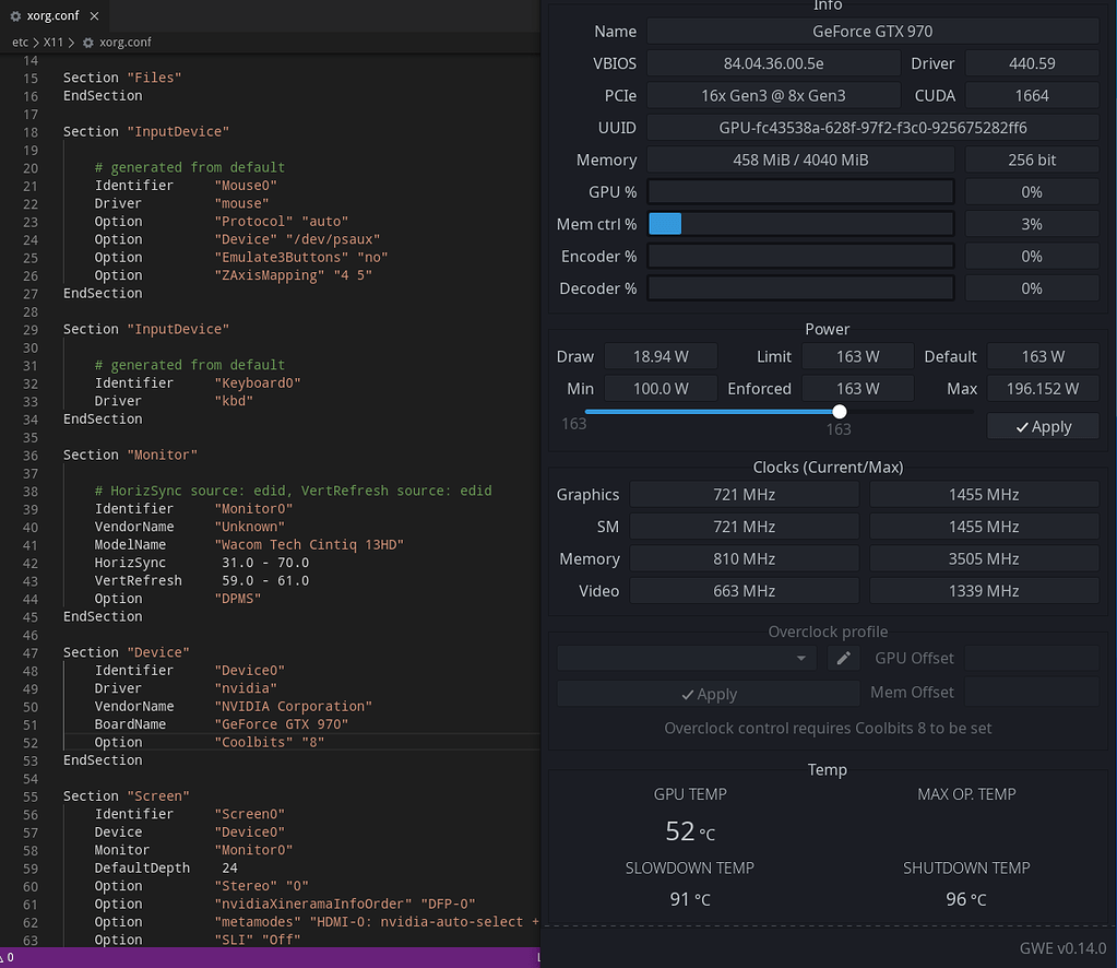 44059 Coolbits Doesnt Enable Fan Or Overclock Control Linux Nvidia Developer Forums