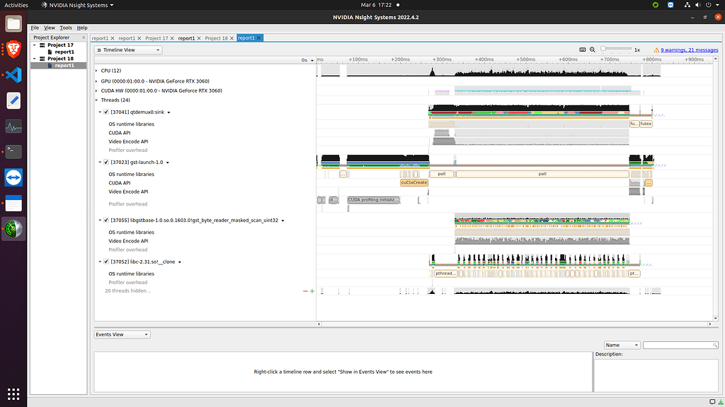 How to see all GStreamer elements' analysis in Nvidia NSight ...