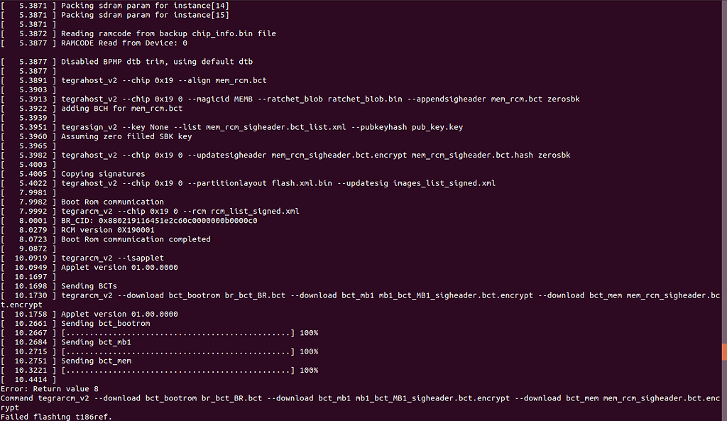 Agx Xavier board fails to flash from Ubuntu 18.04 host with " tegra_v2" download error - Jetson ...
