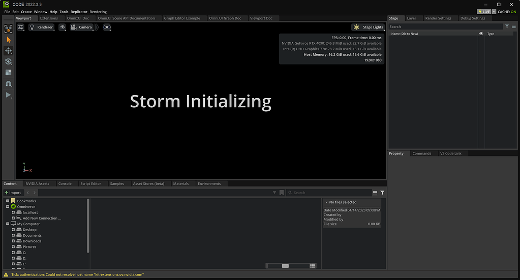 Omniverse Code crashes after lauch - Samples & Examples - NVIDIA Developer Forums