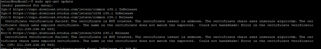 Jetson Orin Kit r35.1 Certificate verification failed: - Jetson AGX Orin - NVIDIA Developer Forums